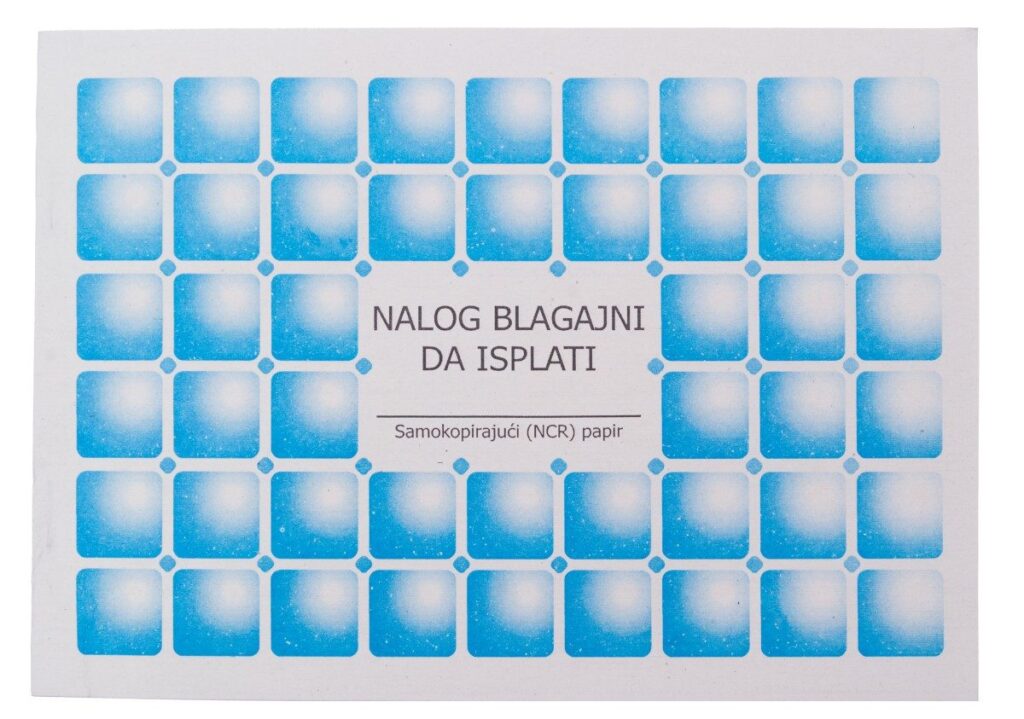 Nalog blagajne da isplati 100l NCR - Defter-komerc